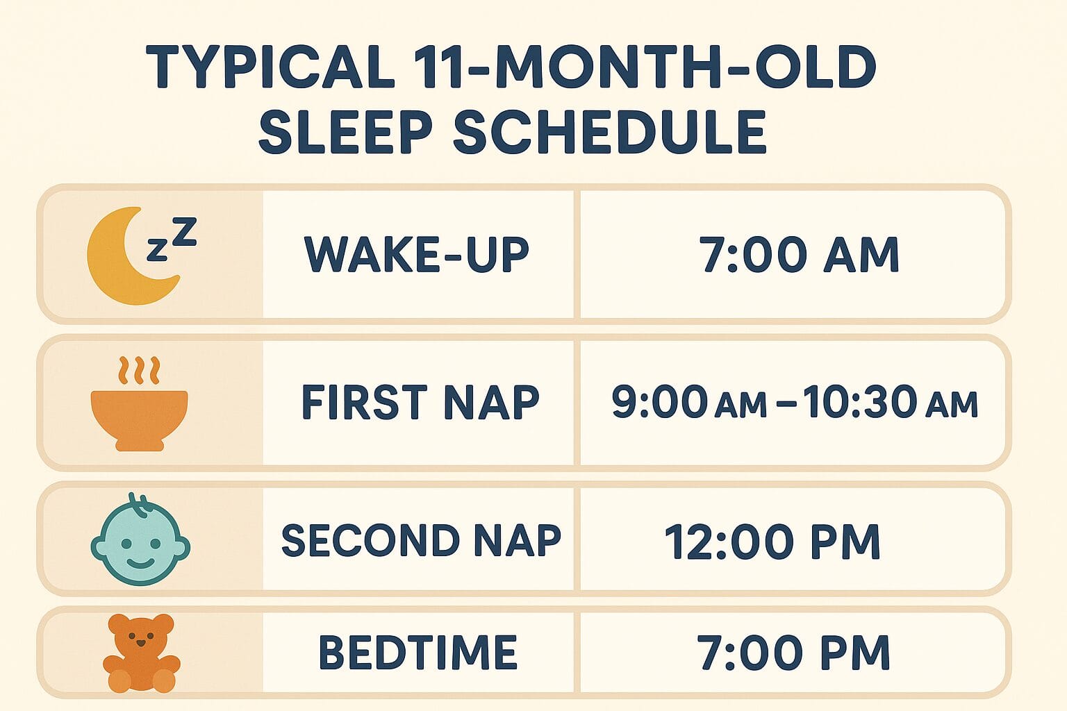 11 Month Old Sleep Schedule Ideal Nap And Bedtime