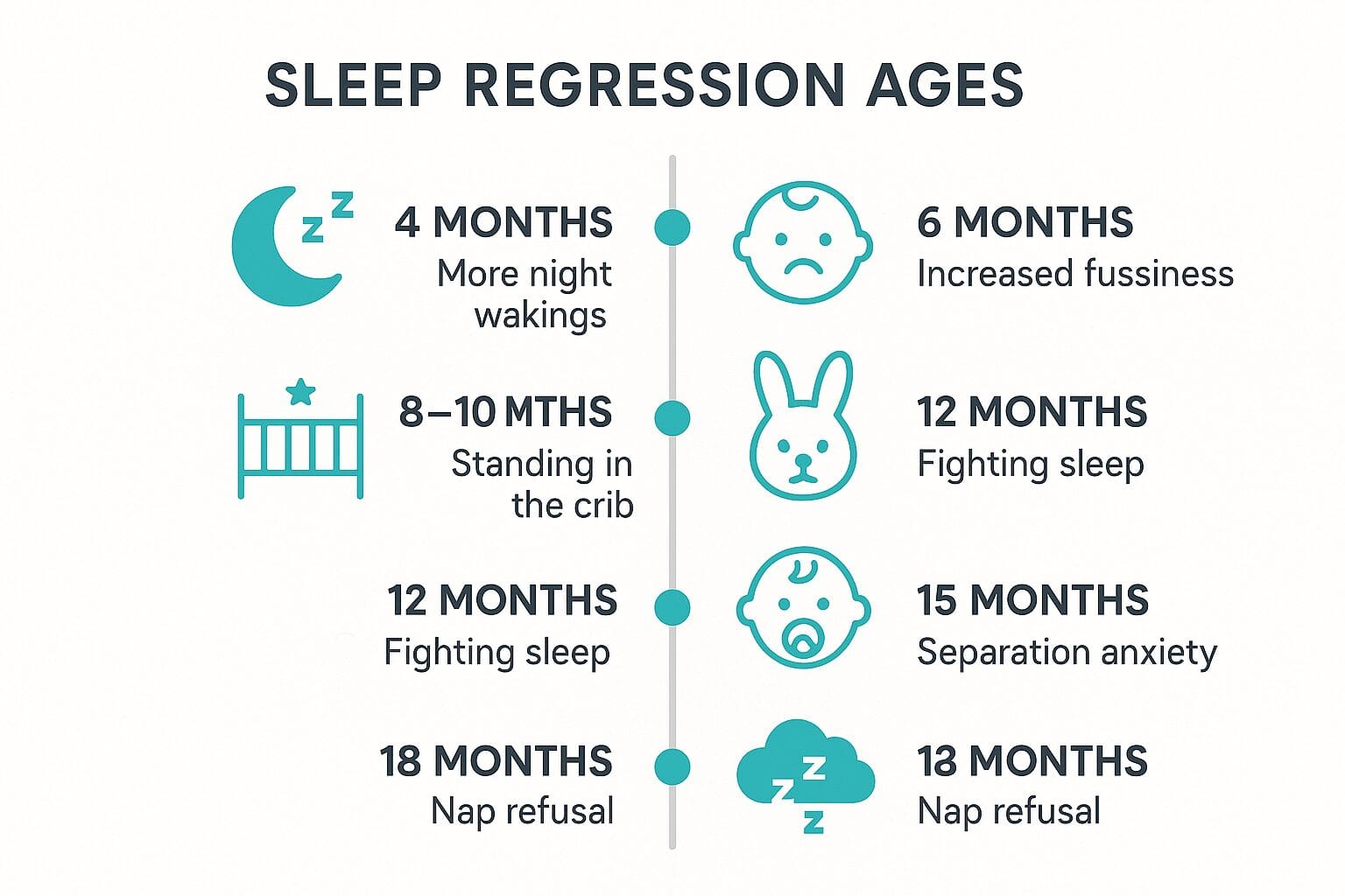 Baby Sleep Regression Ages: Causes, Charts, Months